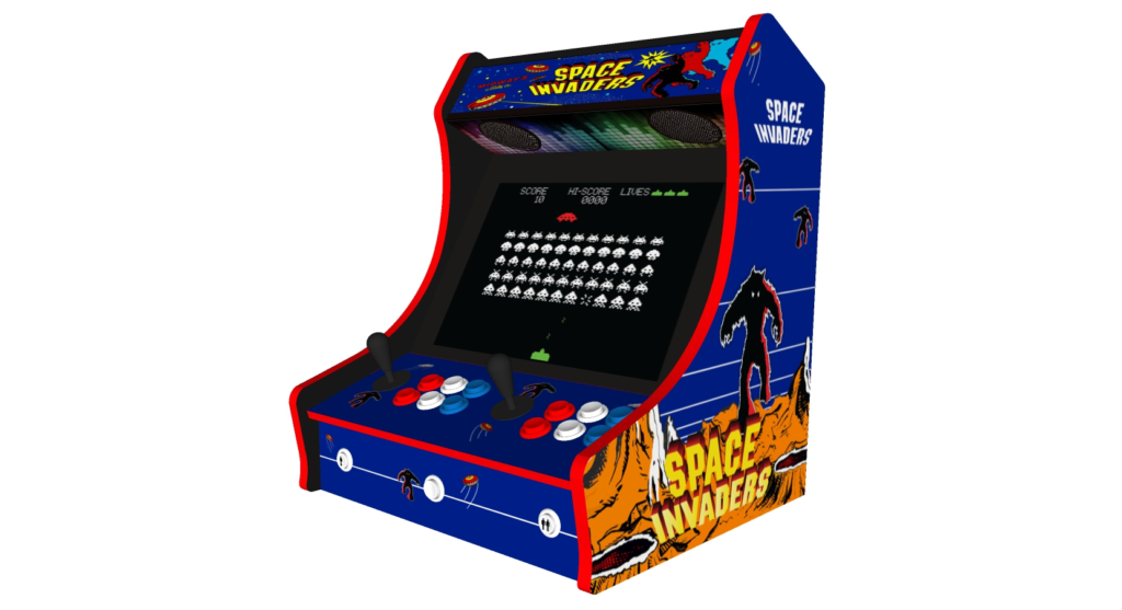 Retro Bartop 24" Arcade Machine, 3000 Games, Space Invaders Theme ...