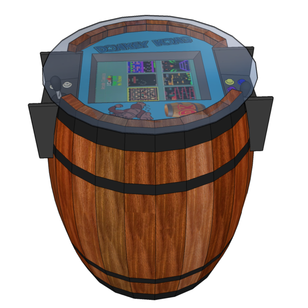 Unique Kong Barrel Design Arcade Machine With 60 Games - arcadecity