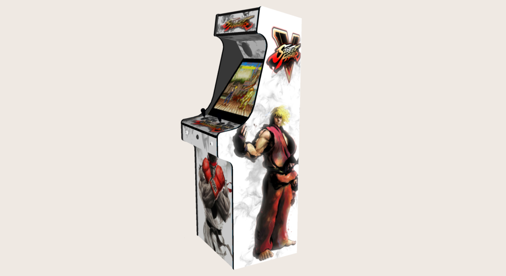 White Upright Arcade Machine with 3000 Games Street Fighter, 120w ...