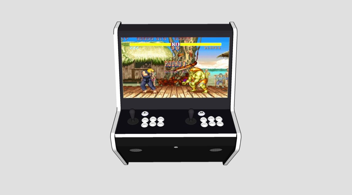 Wall Hung Arcade Machine, 3000 Games Black and White Theme - arcadecity