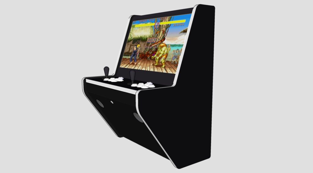 Wall Hung Arcade Machine, 3000 Games Black and White Theme - arcadecity