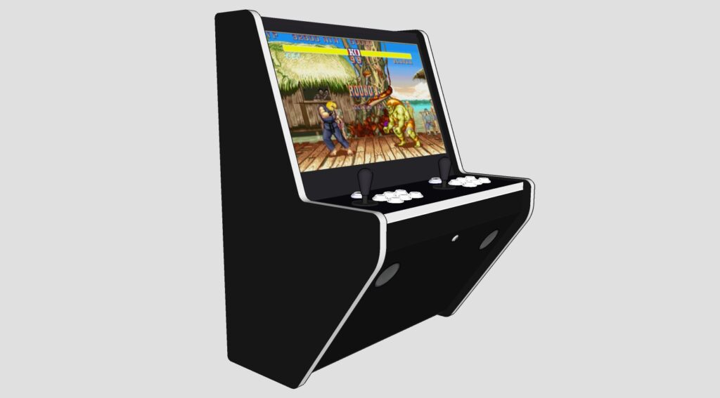 Wall Hung Arcade Machine, 3000 Games Black and White Theme - arcadecity