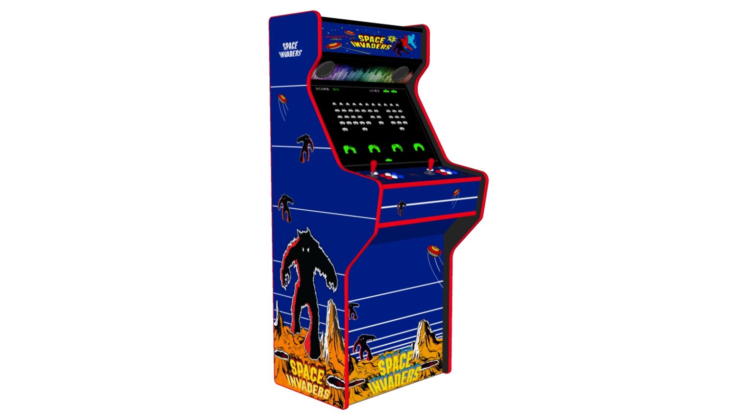 Space Invaders Arcade Machine, 3000 Games, 27 inch screen, 120w ...