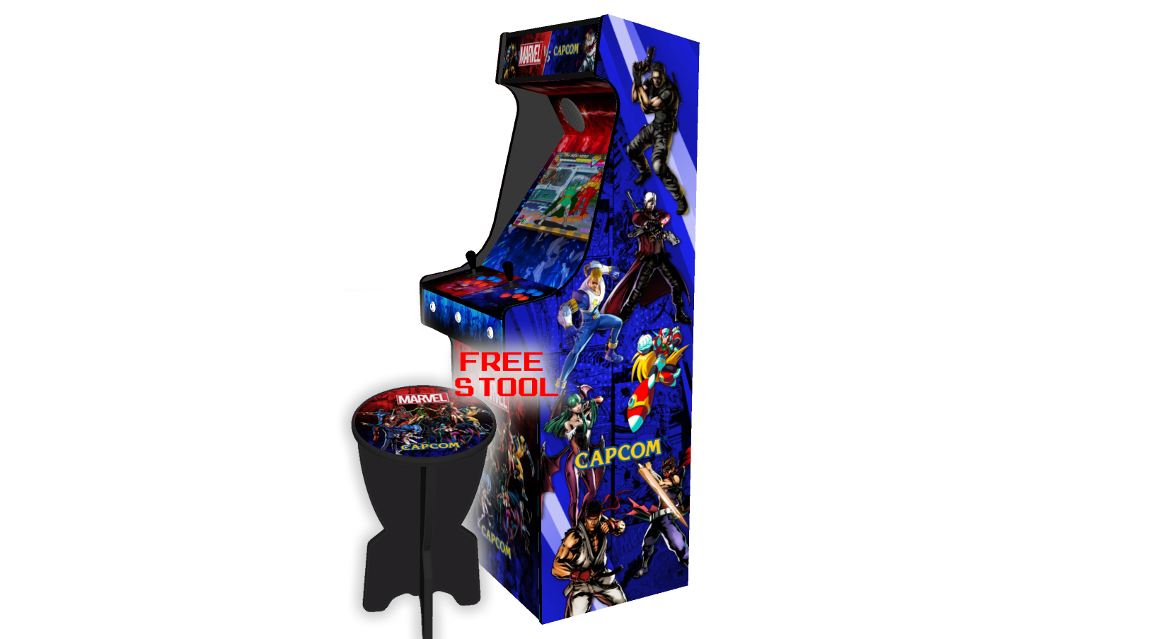 Marvel vs Capcom v2, Upright Arcade Cabinet, 3000 Games, 120w subwoofer ...