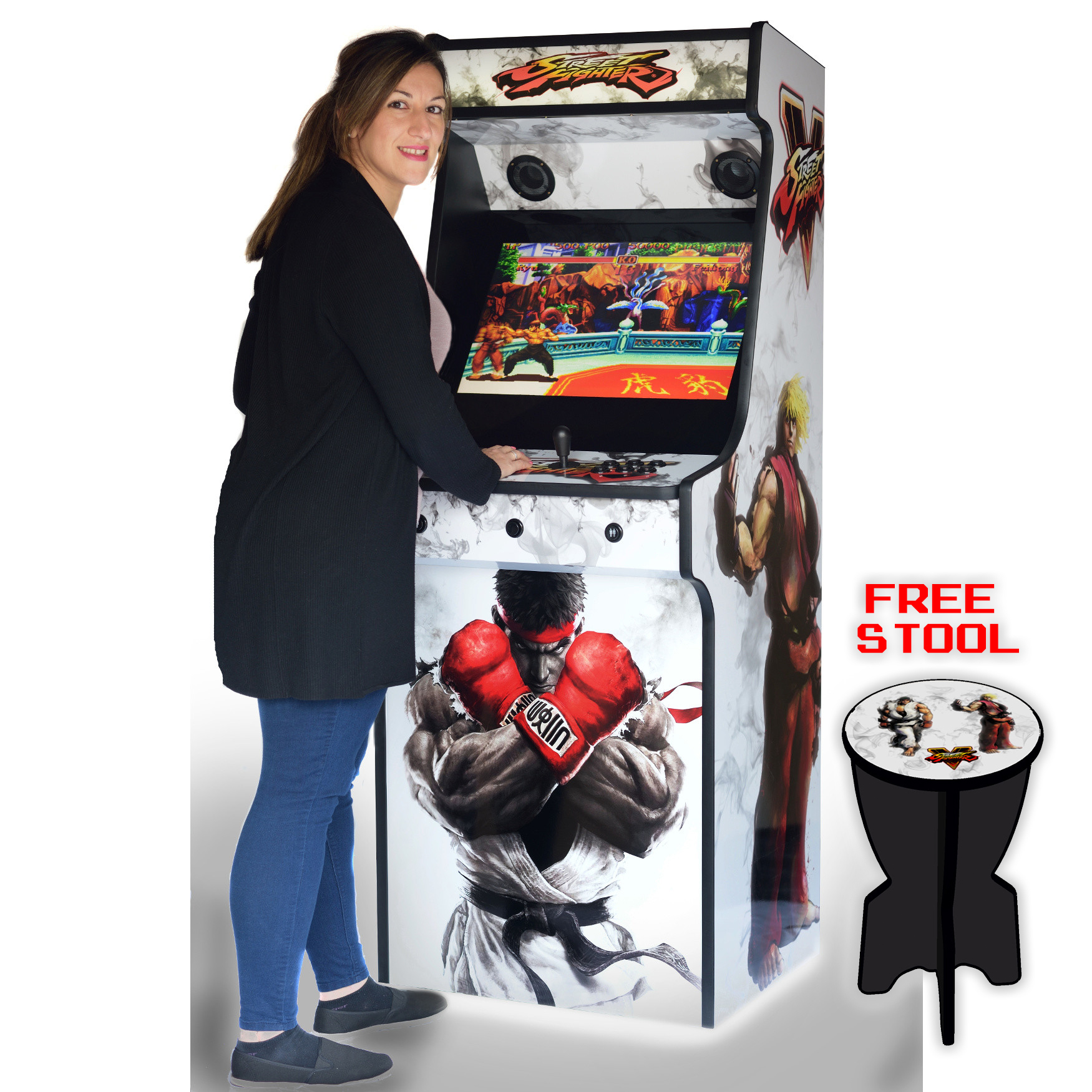 Upright Arcade Machine, 3000 Games, TRON Theme, 120w Subwoofer - arcadecity