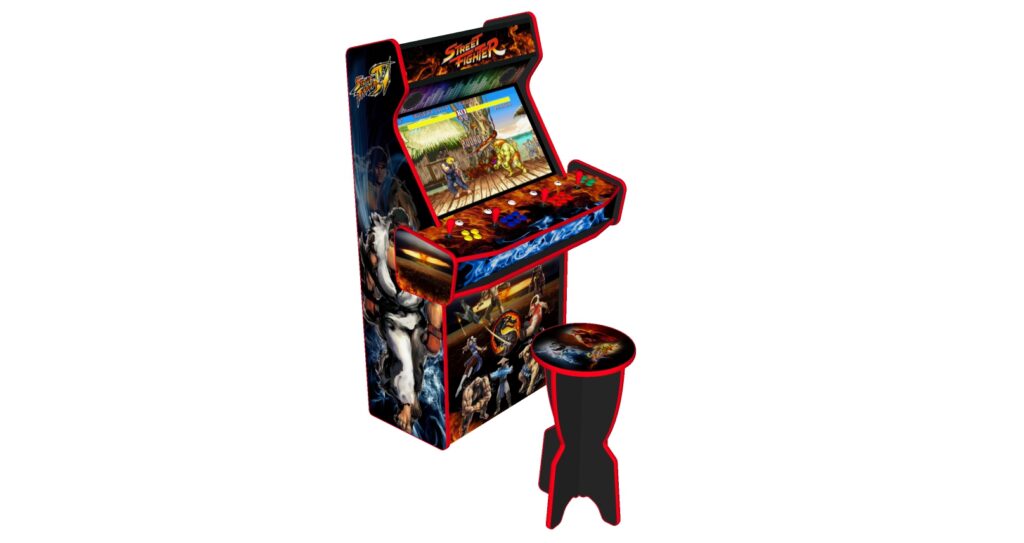 Street Fighter Upright 4 Player Arcade Machine, 32" screen, 120w sub ...