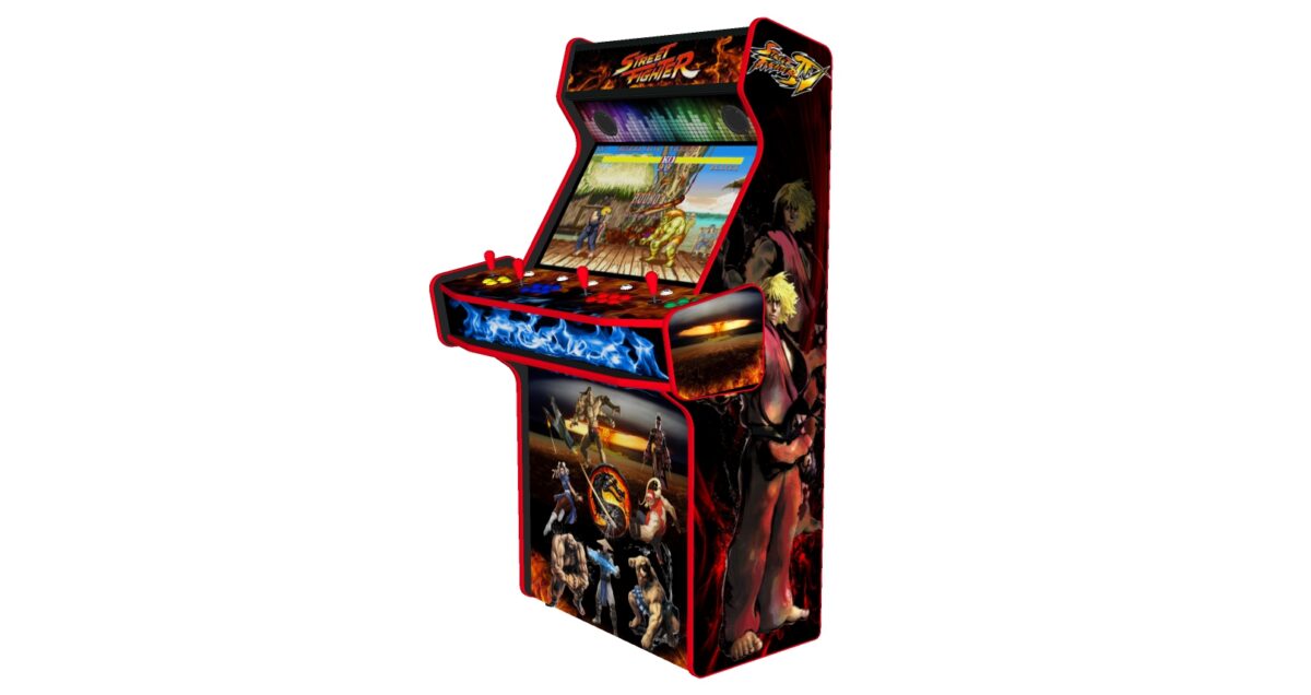 Street Fighter Upright 4 Player Arcade Machine, 32" screen, 120w sub ...