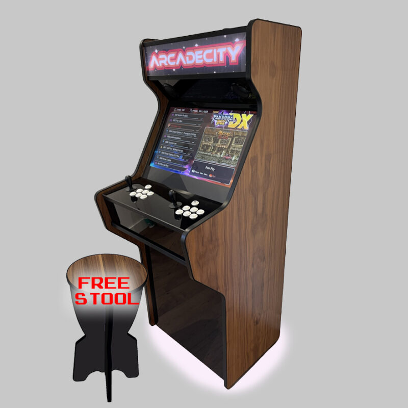 Premium Walnut and high gloss black 27 Inch full size arcade machine ...