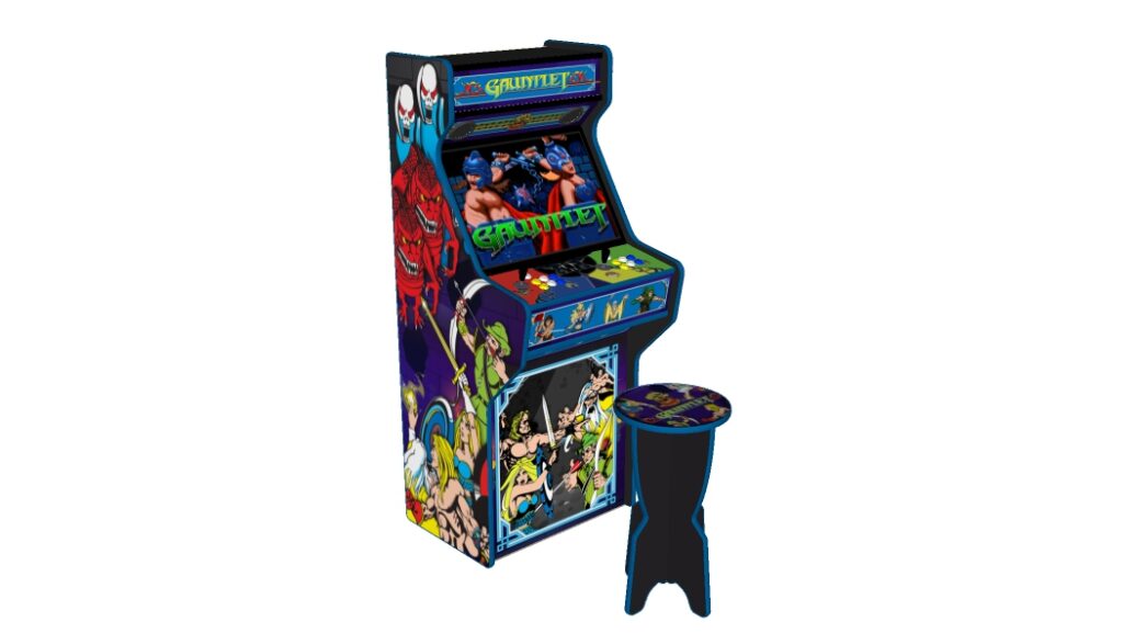 Gauntlet 27 Inch full size arcade machine with 120w subwoofer, LEDs ...