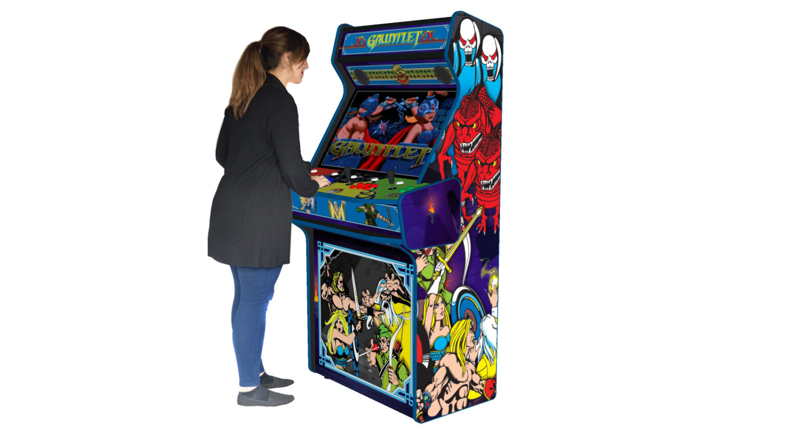 Gauntlet Upright 4 Player Arcade Machine, 32" screen, 120w sub, 5000 ...