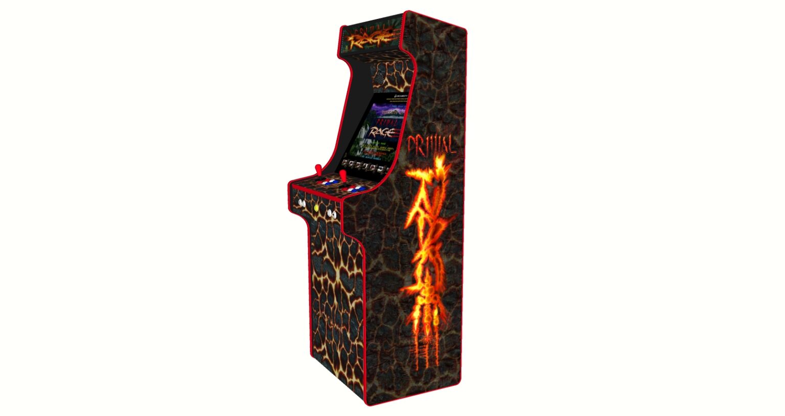 Primal Rage, Upright Arcade Cabinet, 3000 Games, 120w subwoofer, 24 ...