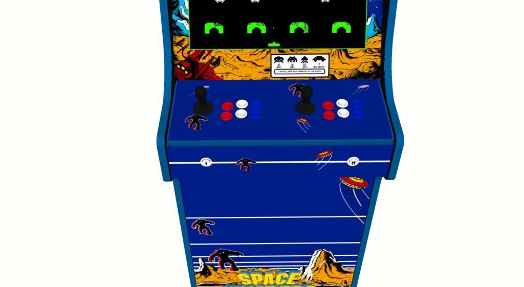 Space Invaders, Upright Arcade Machine Blue Trim, 3000 Games, 120w ...