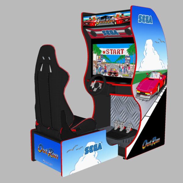 Experience the thrill of driving a race car with arcade simulator ...
